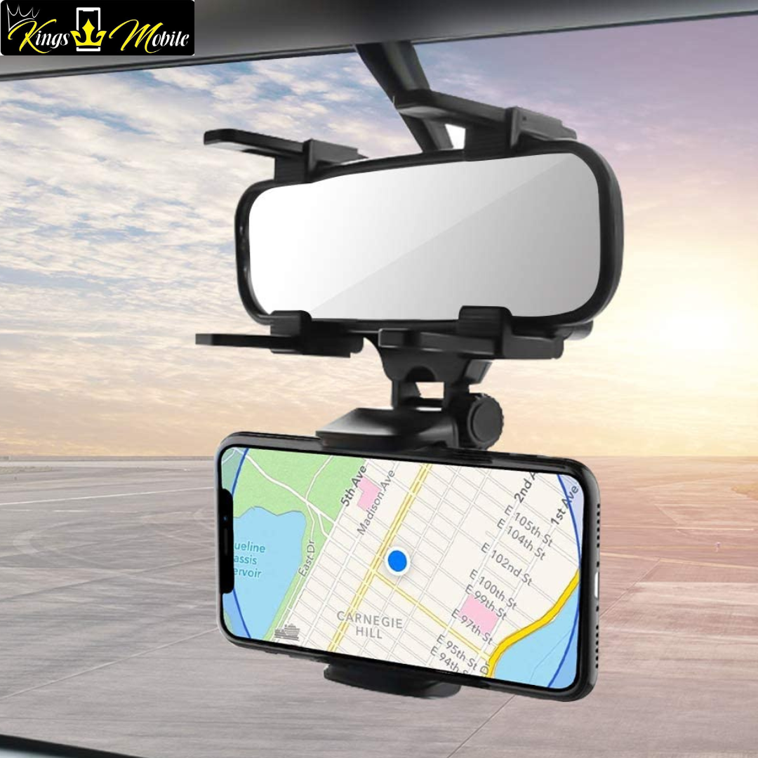 Universal Adjustable 360° Car Rearview Mirror Mount Mobile